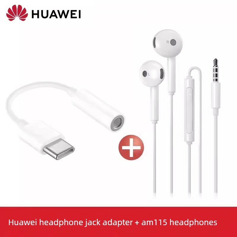 Huawei AM115 гарнитура с переходником, белый, совместимая с телефонами Huawei до 2023 года, оригинальная упаковка