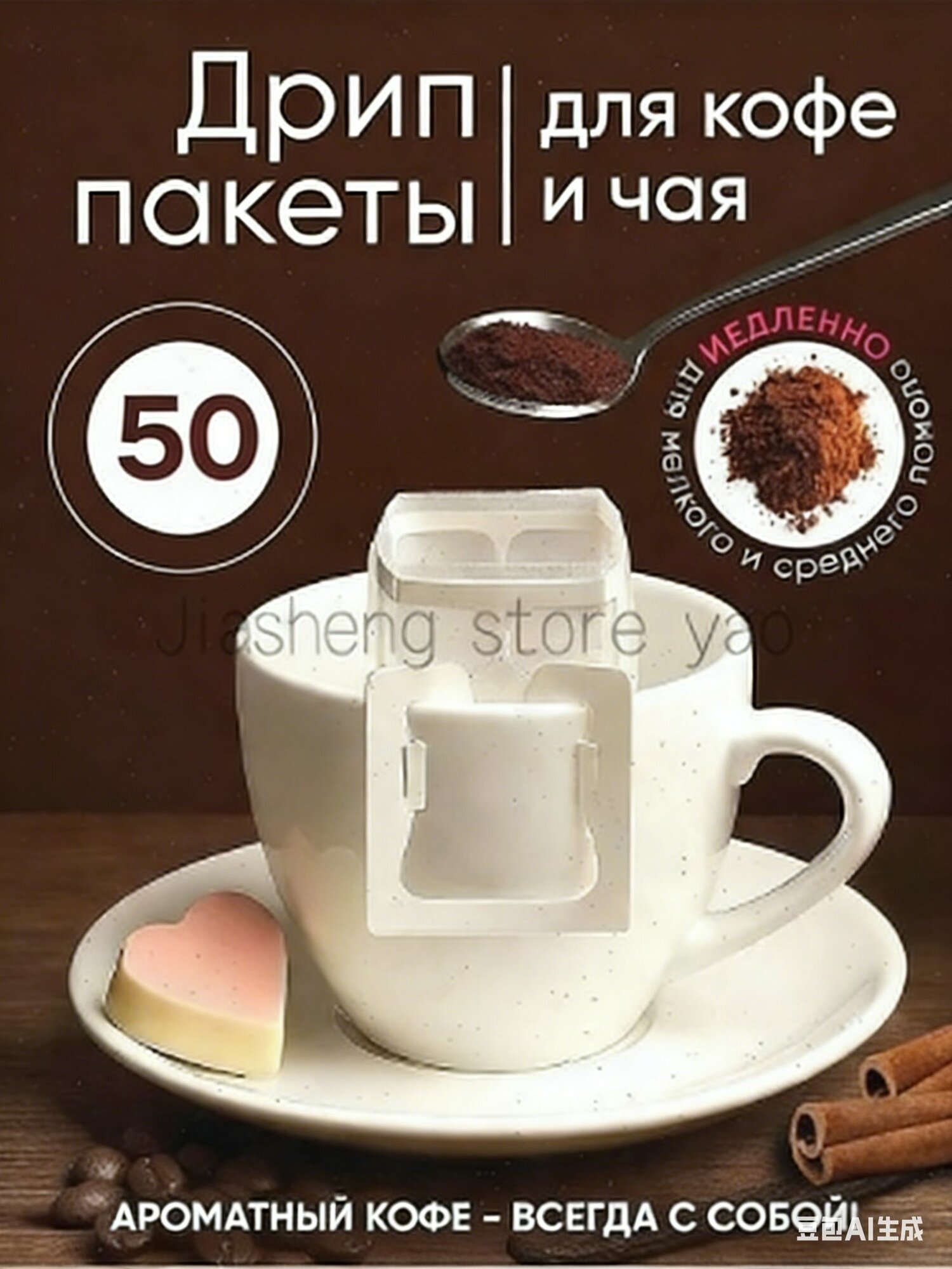 Фильтр для чая и кофе белые, 100 шт