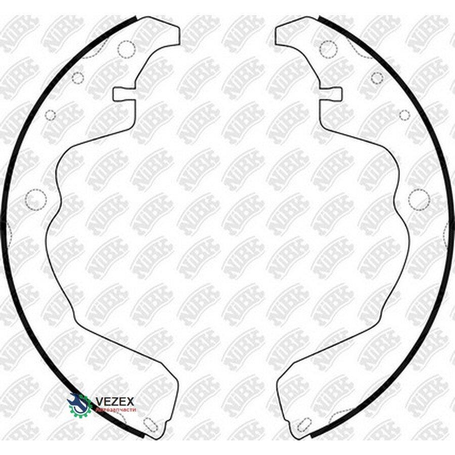 NIBK FN0704 Колодка тормозная бар. FN0704
