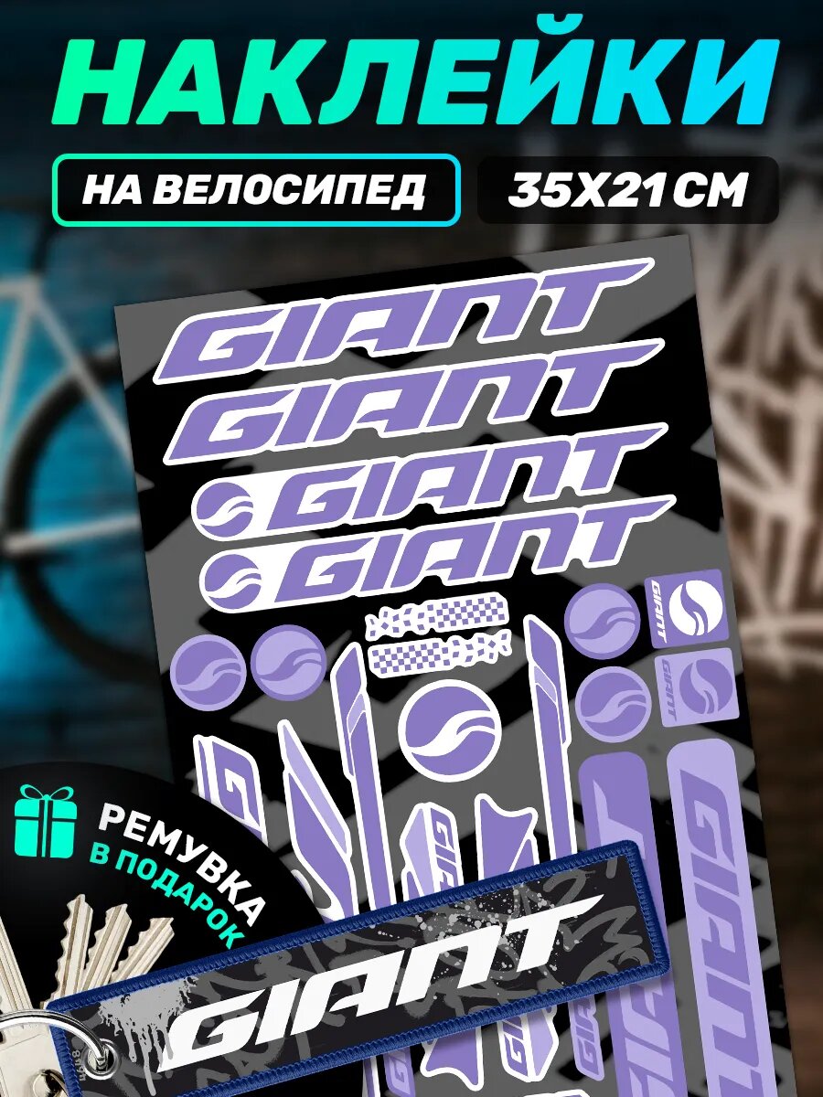 Наклейки на велосипед графика Giant