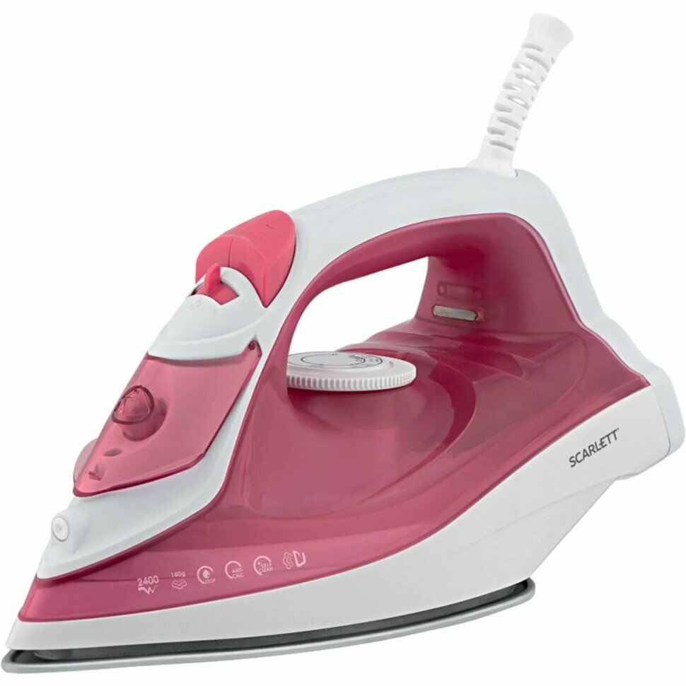 Утюг SCARLETT SC-SI30K56, 2400Вт, керамика, розовый, 1300391