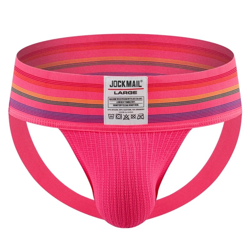 Мужские стринги JOCKMAIL розовые, размер M, JM261Pink