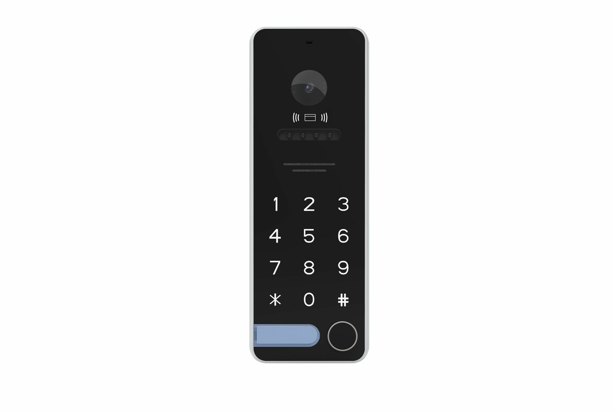 Tantos iPanel 2 HD EM KBD (Black) цветная накладная вызывная видеопанель стандарта AHD со встроенным переговорным устройством, видеокамерой, кодонаборной панелью и считывателем