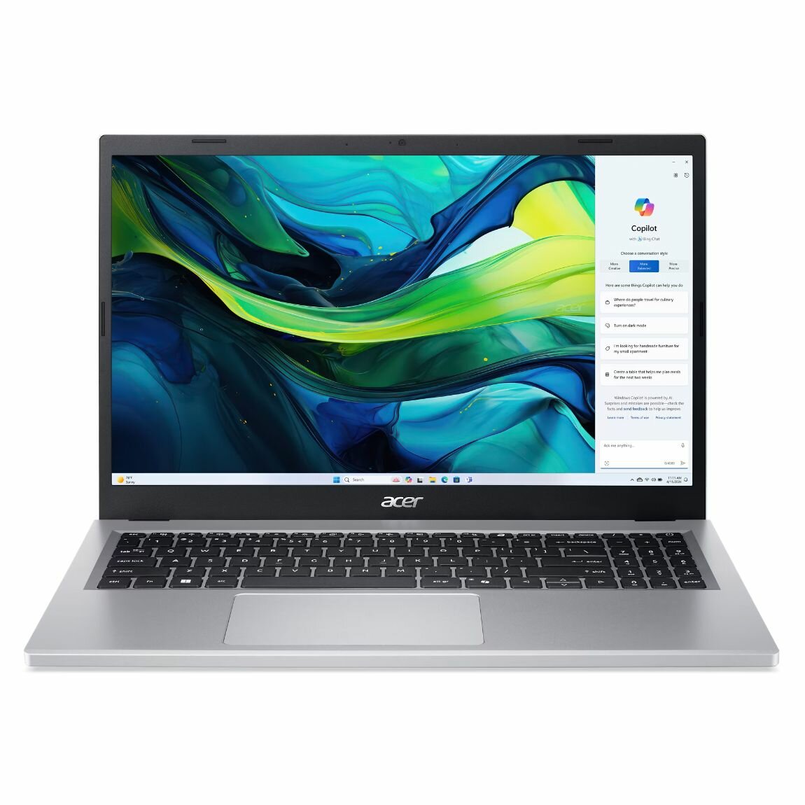 Ноутбук Acer NX. JJJAA.004 15.6", Ryzen 5 (7000 Series) 7520U, 8Gb, SSD 512Gb, Windows 11 Home