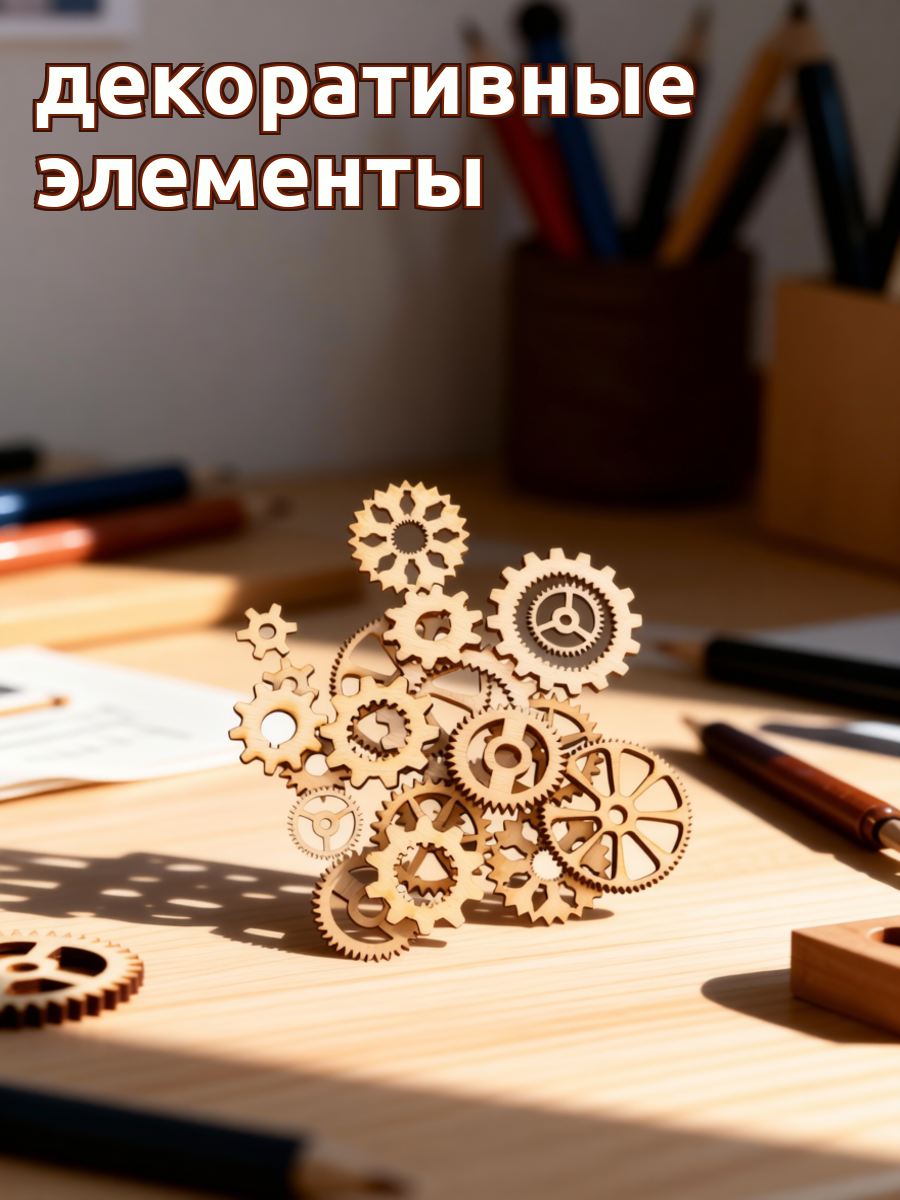 20 Штук Различных По Размеру Деревянные Колеса Для Ремесел И Декора 4.00X2.00X0.50Cm
