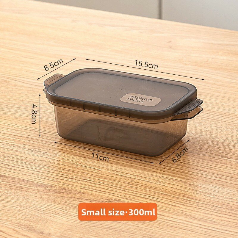 Modern minimalist food preservation container with secure lid for adults 300ml black
