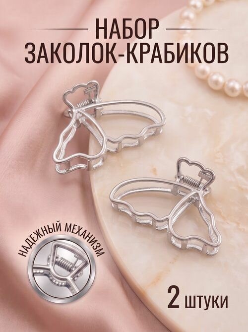 Крабики для волос маленькие набор 2 шт