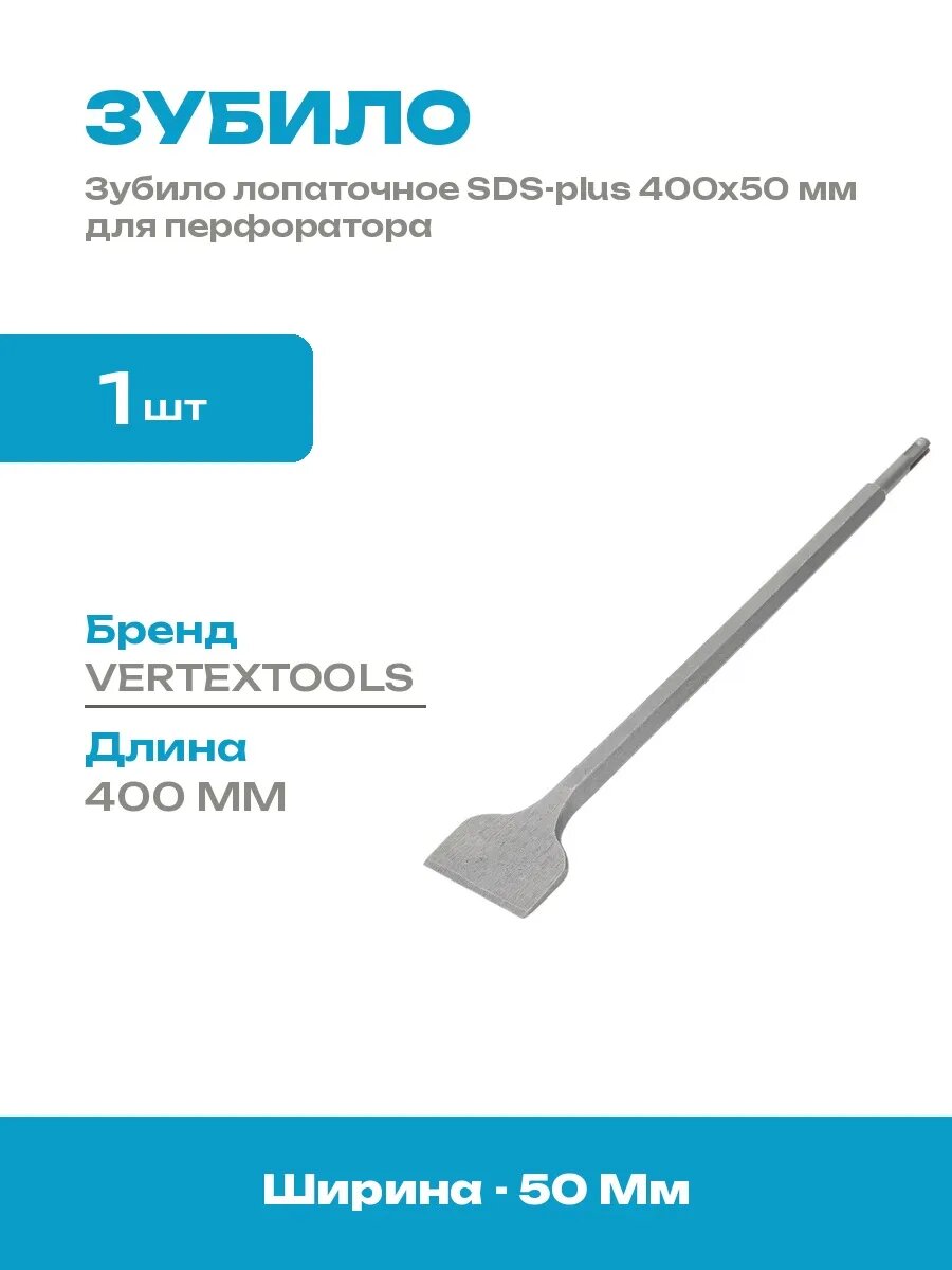 Зубило SDS-plus 400 мм лопаточное для штробления бетона