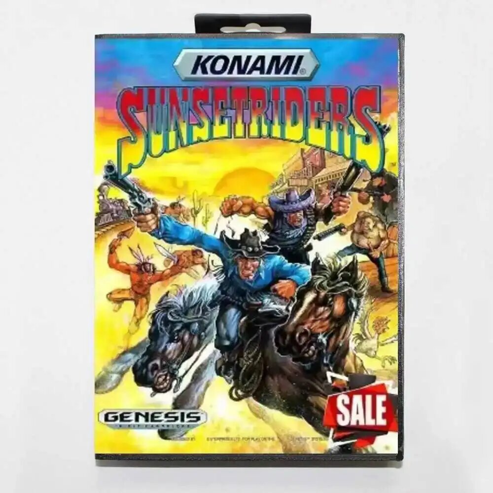 Игровая карта Sunset Riders для Sega Megadrive, JAP Shell