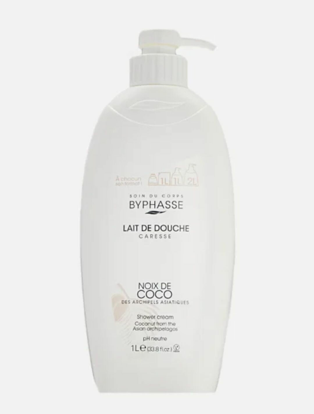 Гель для душа кокосовый BYPHASSE caresse