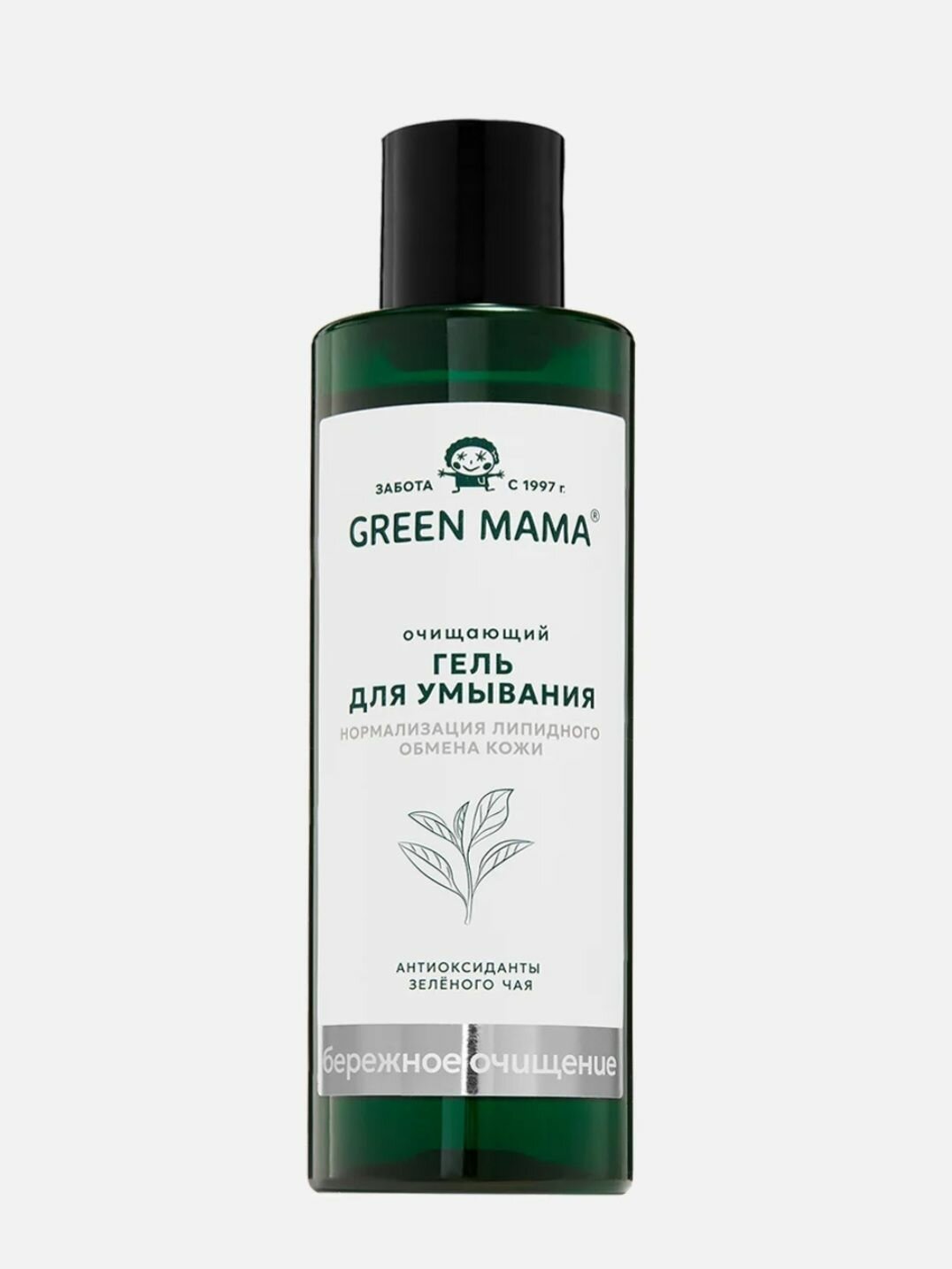 Очищающий гель для умывания GREEN MAMA зеленый чай