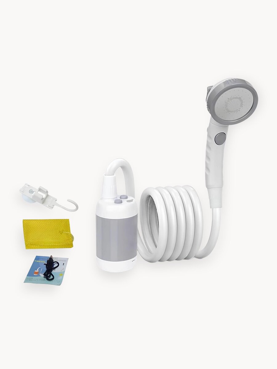 Портативный душевой набор, 3-ступенчатый электрический насос, для душа и кемпинга