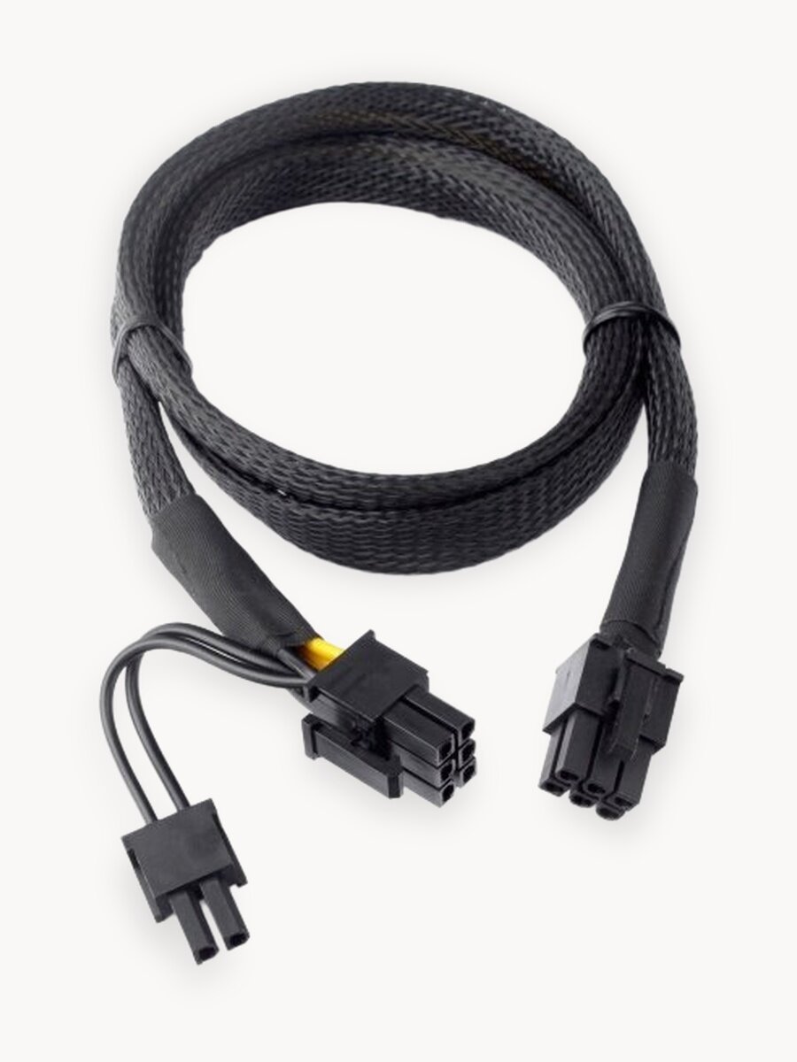 Кабель питания Cablexpert CC-PSU-86 PCI-Express 6-пин на 6+2 пин, 0.8 м