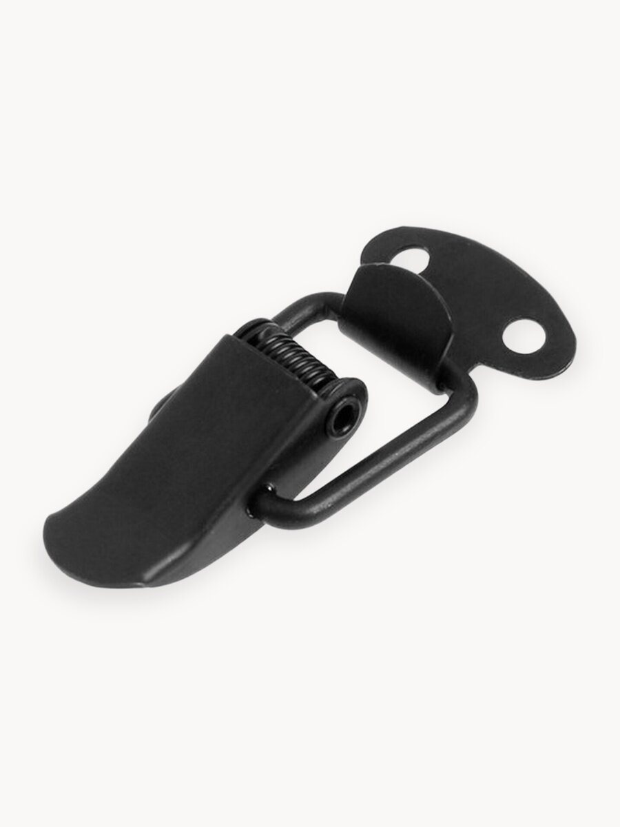 Замок-защёлка Тундра, для ящика, накладной, черный, металл, 4 шт