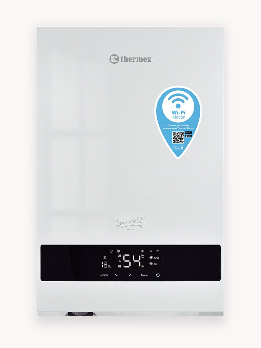 Электрический настенный котел THERMEX Sonne 12 Wi-Fi (White)