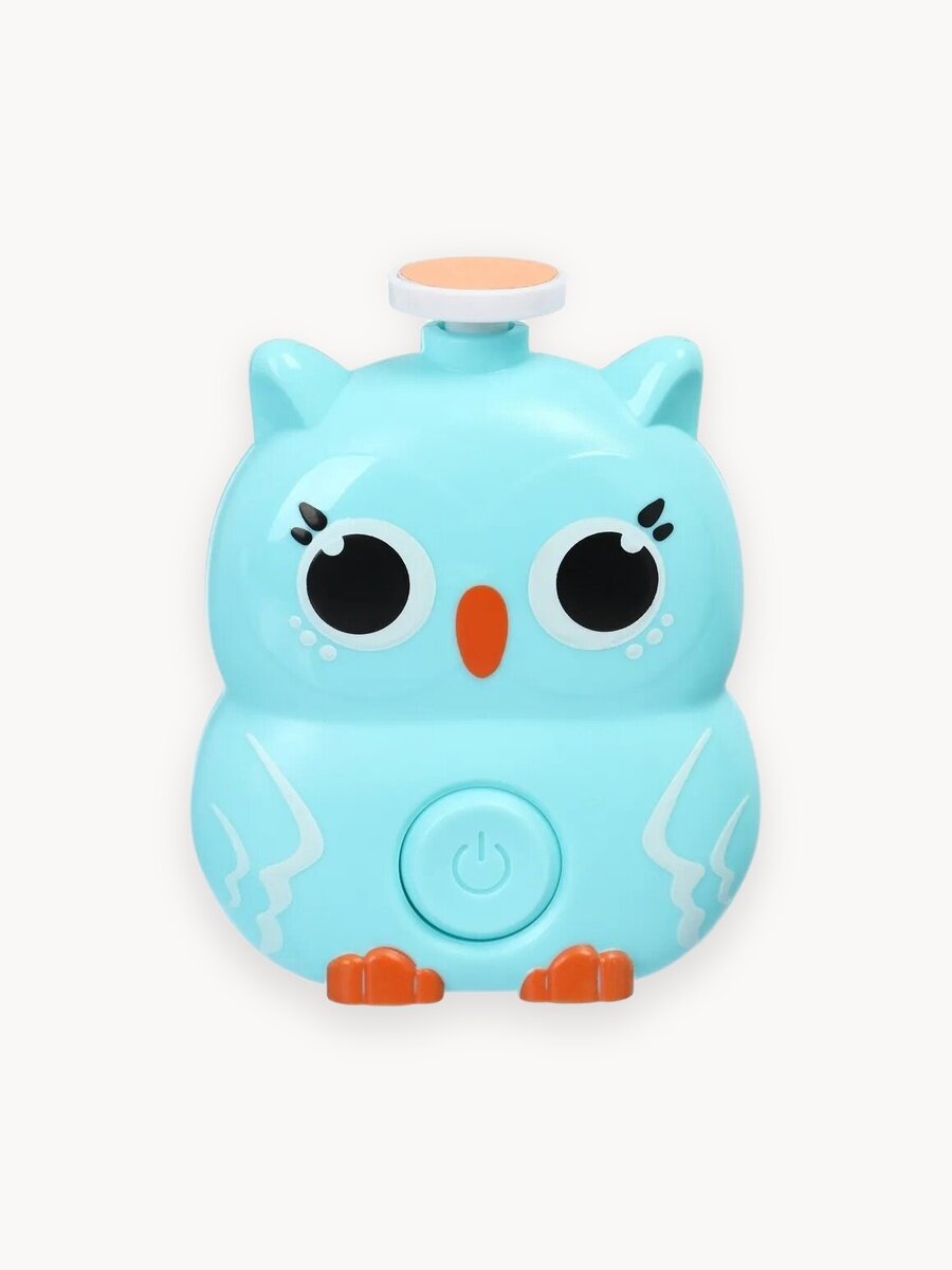 Маникюрный набор «Детский триммер для ногтей. Совушка», 3 сменные насадки, от 0 мес.