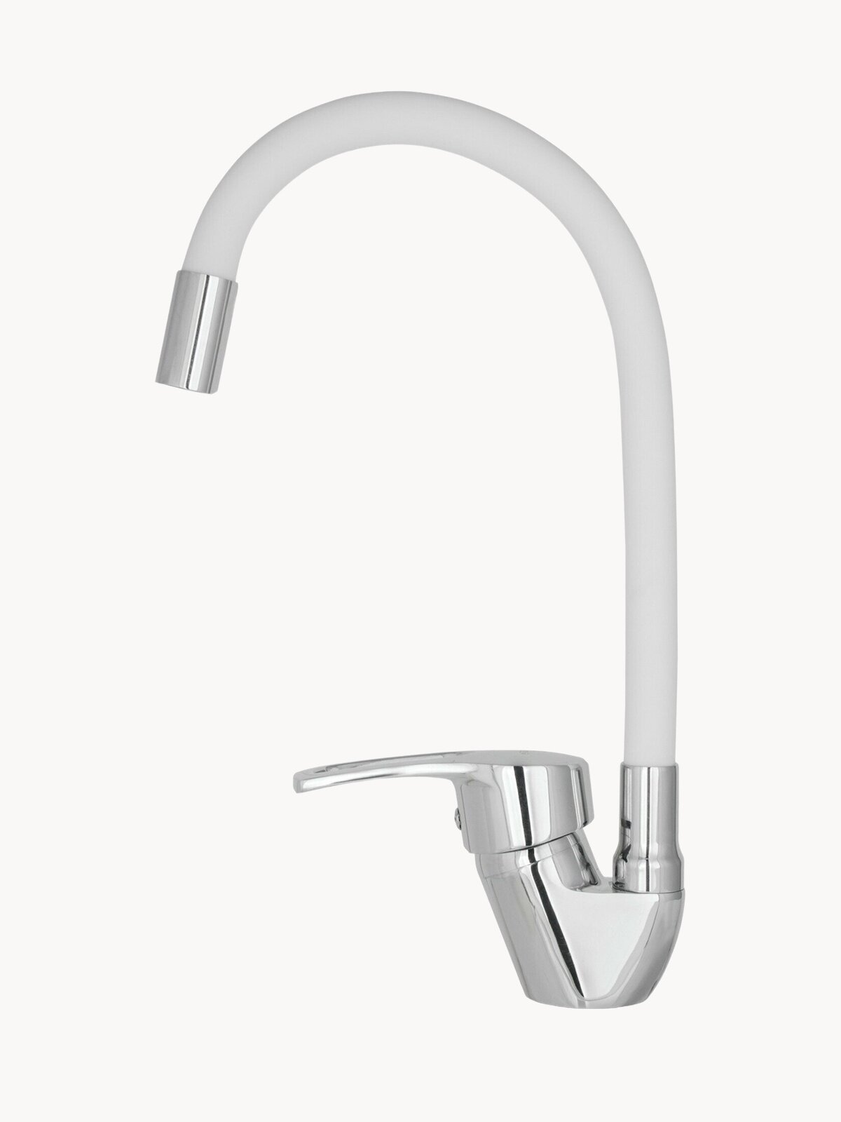 Смеситель для кухни с гибким изливом, кран для кухни G.lauf G4002-2, белый