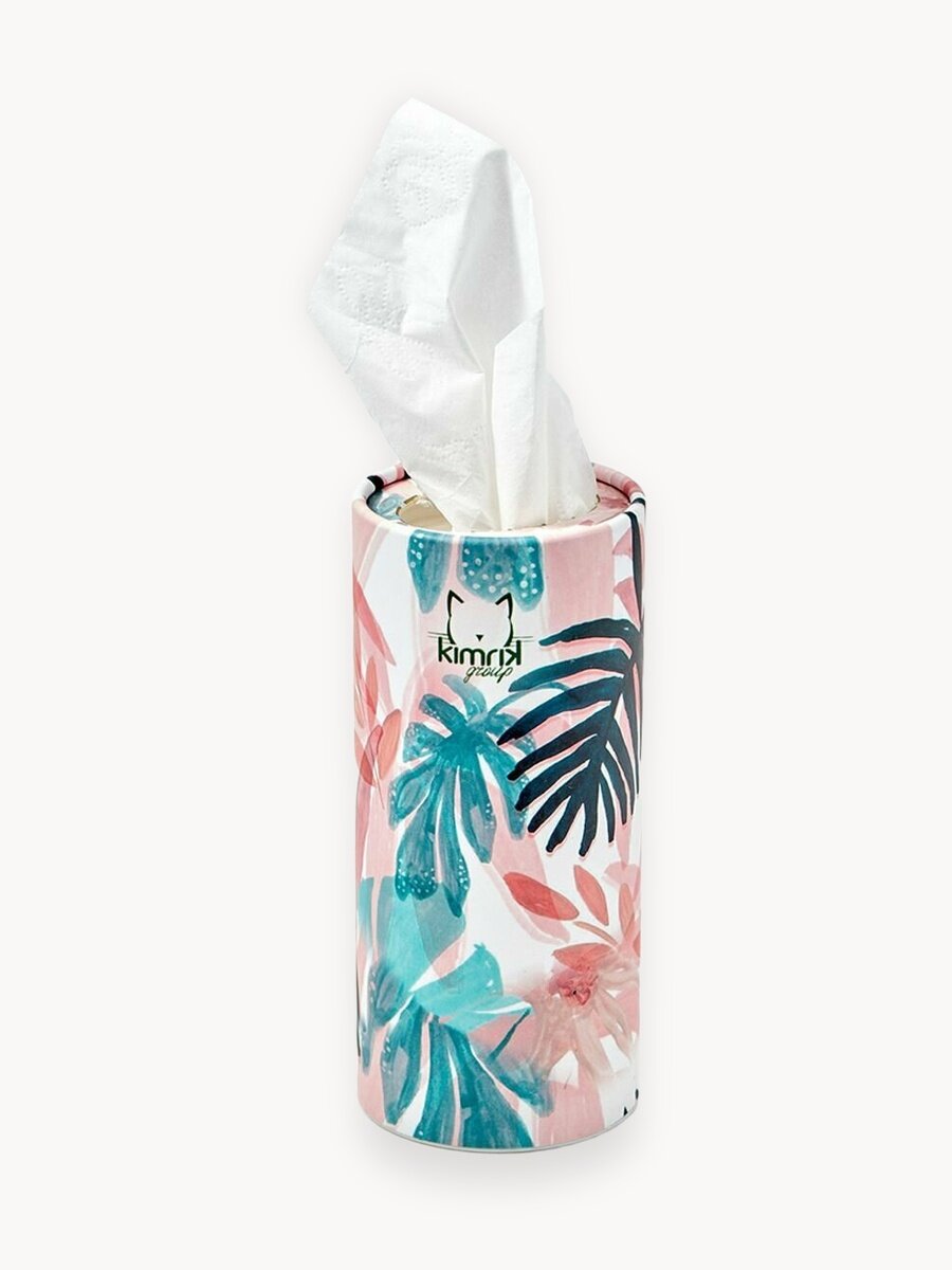 Салфетки бумажные косметические в тубе, для автомобиля, для колясок, 2 слоя, 50 шт/уп, KIMRIK