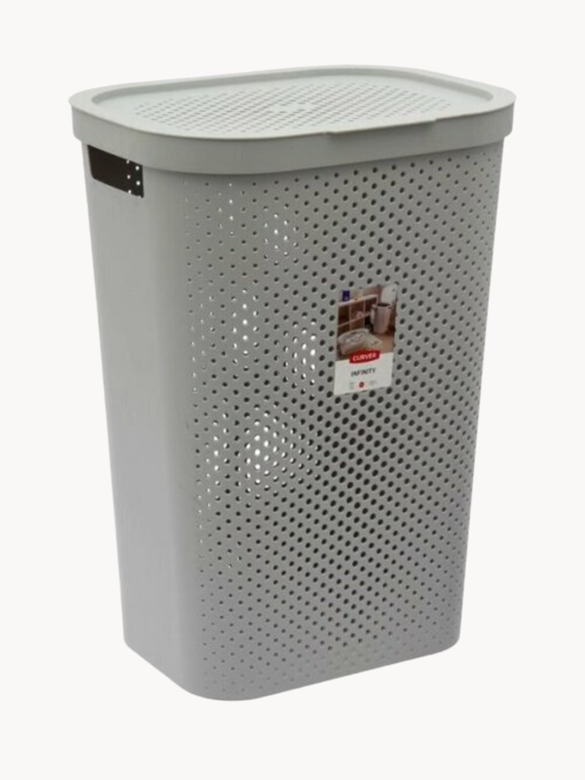 Корзина Curver бельевая Infinity RECYCLED серый 60L 440*35 *654 (231008)
