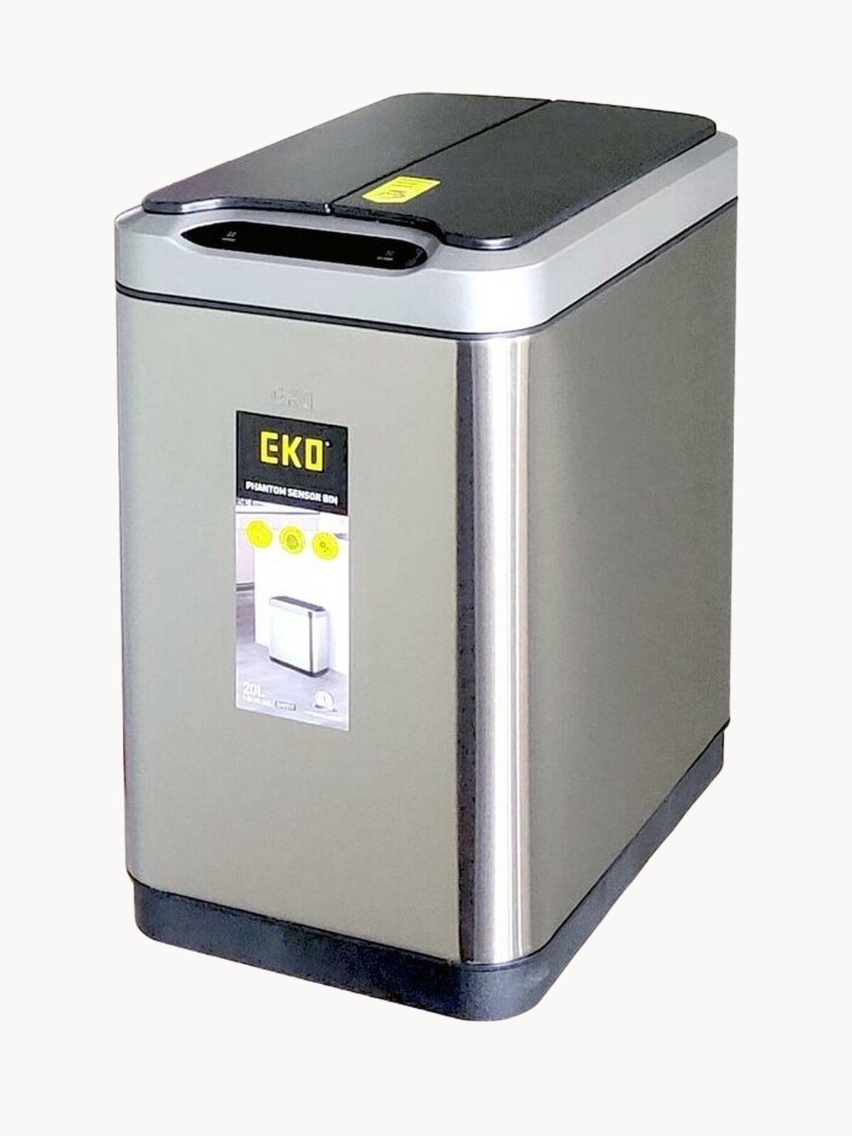 Мусорное ведро EKO сенсорное 20 литров, благородная нержавеющая сталь, (EK9277 MT-20L)