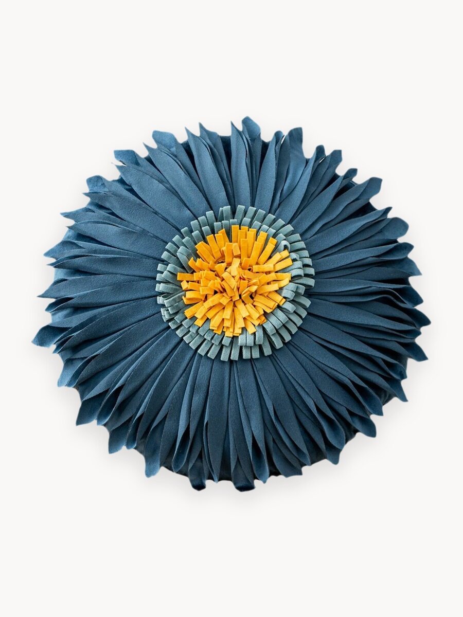 3D подушка в форме цветка солнца, чехол с застежкой, диаметр 18 дюймов