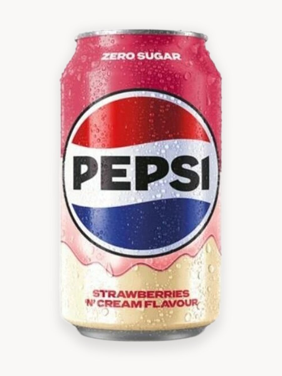 Газированный напиток Pepsi strawberries cream flavour/Пепси клубничный крем Limited edition 330 мл.