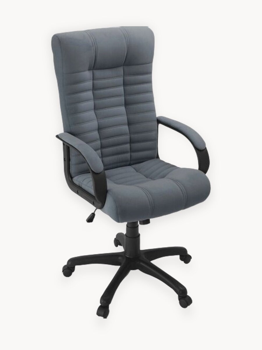 Кресло офисное Фабрикант атлантис, дышащая ткань велюр, тёмно-серый