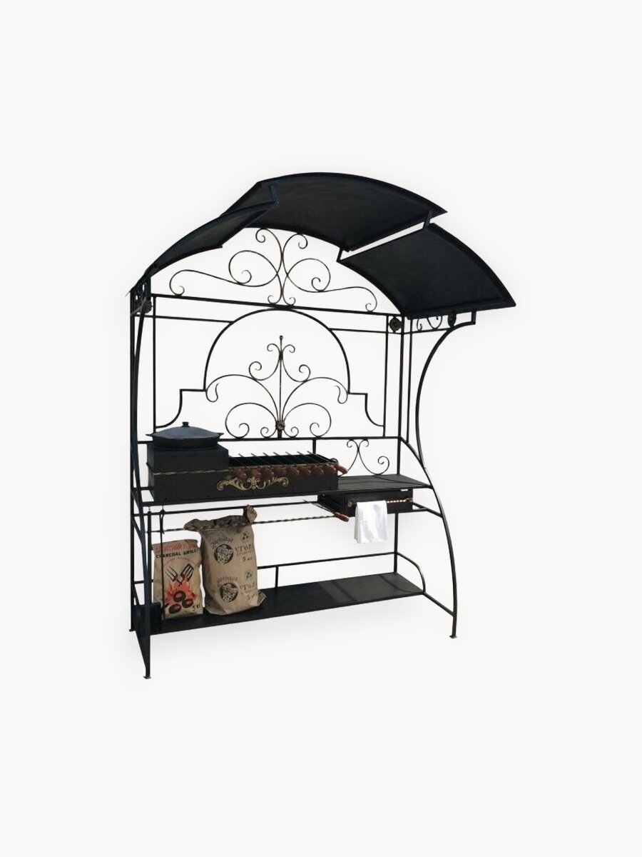 Мангал "Старт", стационарный, толщина стенок топки 3 мм, 11 пазов для шампуров