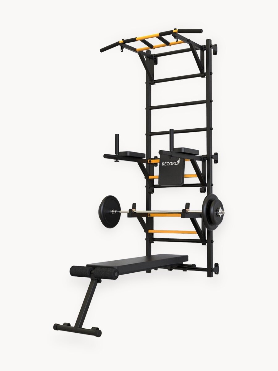 Шведская стенка Рекорд X4 (без опоры на пол) - Турник съемный