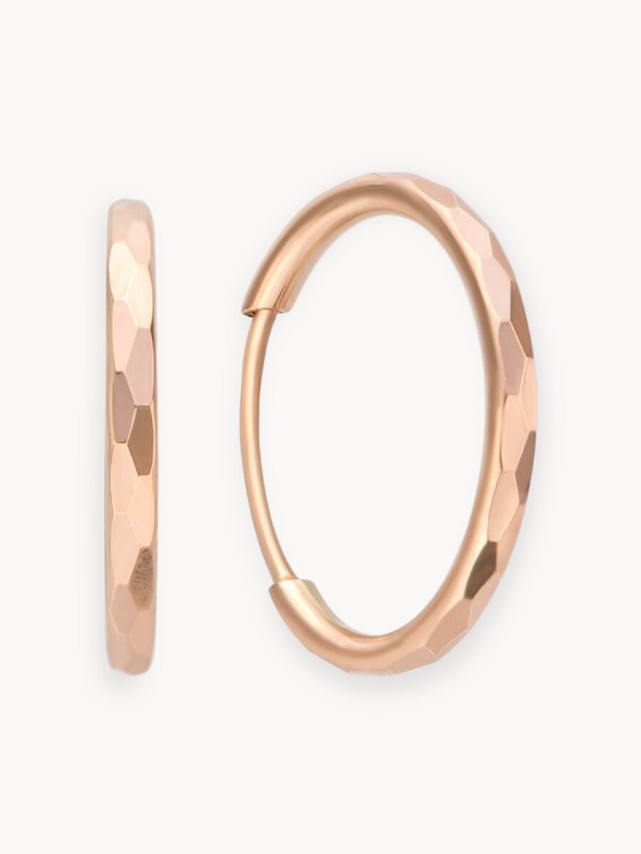 Серьги конго, красное золото, 585 проба