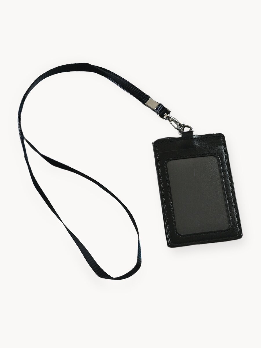 Пропуск, бейдж, чехол для пропуска универсальный, черный