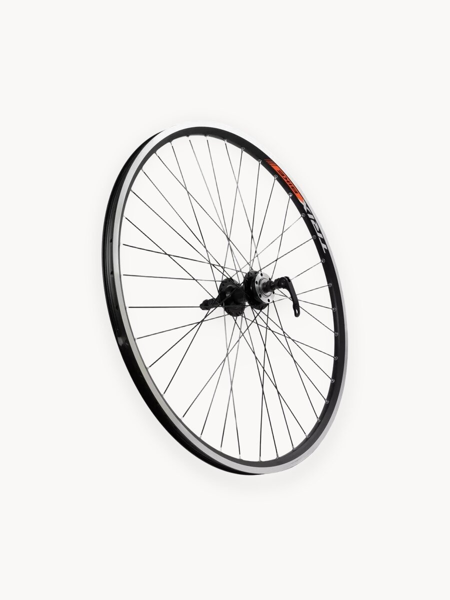Колесо велосипедное заднее 28-29", двойной обод, дисковый/ободной тормоз, под трещотку, 36 спиц, под эксцентрик, 13178