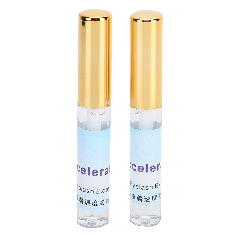 2 бутылки ускорителя наращивания ресниц, водонепроницаемый долговечный клей, быстросохнущий клей для ресниц, 10 мл
