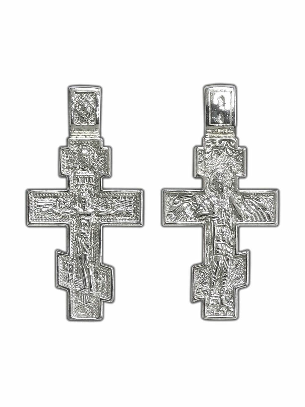 Крестик, серебро, 925 проба, родирование