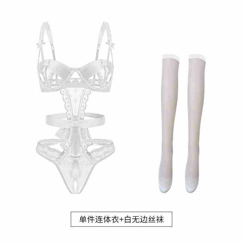 Сексуальное нижнее белье, боди с подвязками, кружевной комплект, соблазнительная униформа, открытая сексуальная ночная рубашка с маленькой грудью для женщин 9313