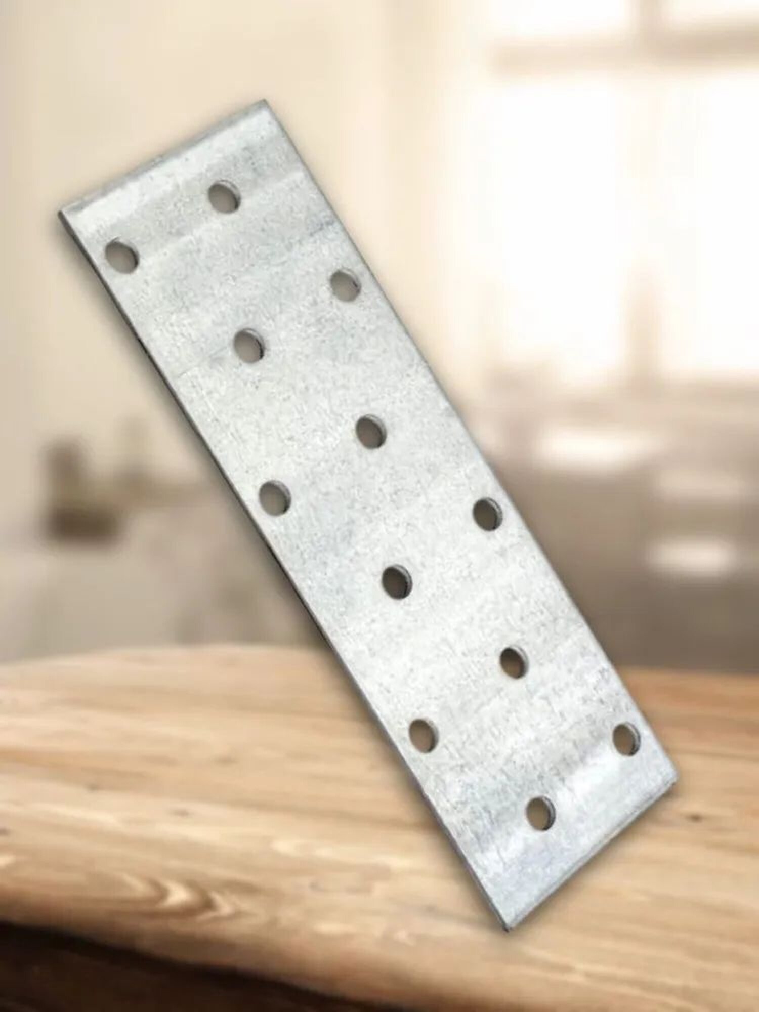 Пластина Шпунтик PS, оцинкованная сталь, перфорированная, 40x240x2 мм, 20 штук