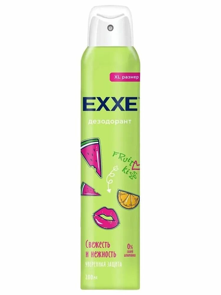 Дезодорант-спрей Exxe Fruit Kiss Свежесть и Нежность, женский, 200 мл