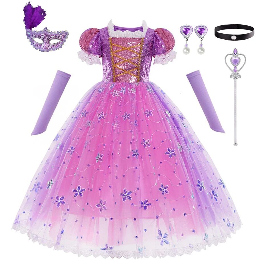 Платье Рапунцель для девочки DreamParty 4T-tag 120, 5