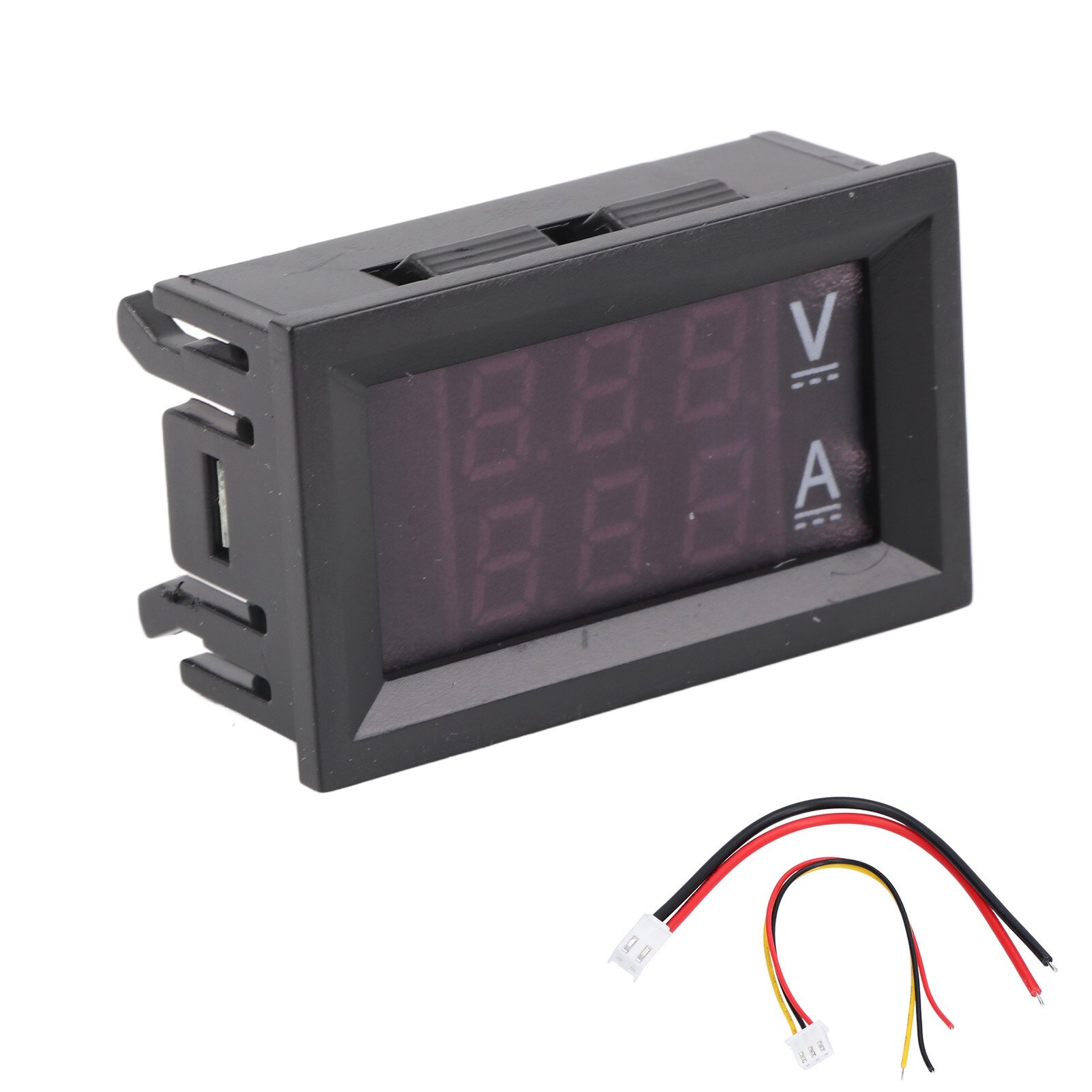 Цифровой вольтметр-амперметр с двойным светодиодным дисплеем, измеритель напряжения и тока постоянного тока 0–100 В, 10 А.