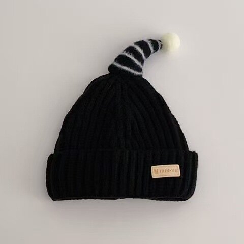 Осенне-зимние детские вязаные шапки, детские бархатные теплые шерстяные шапки ярких цветов для мужчин и женщин, милые и универсальные шапки-тыквы.