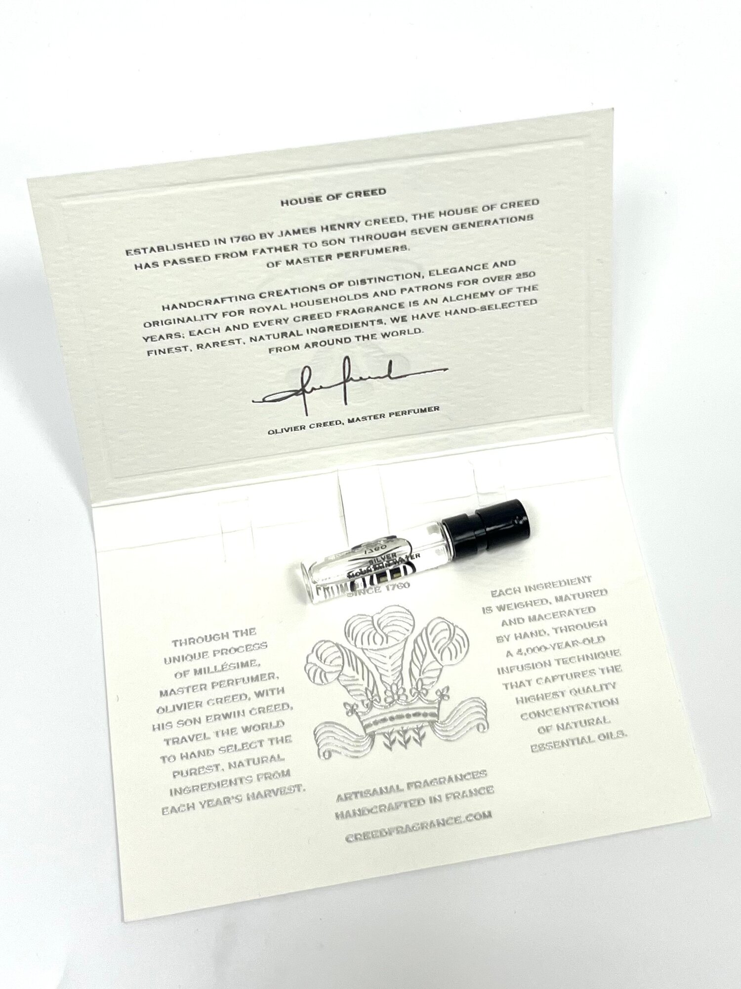 Парфюмерная вода мужская женская Creed Silver Mountain Water 1,7мл унисекс (edP - eau de Parfum)