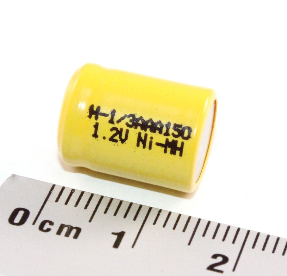 Аккумулятор H-1/3AAA150 Et battery 1,2В, 150mAh NiMH (10,5*15mm)