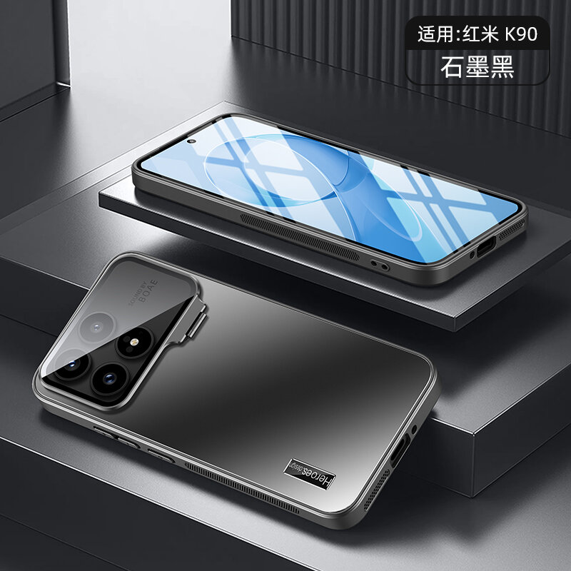 Чехол Для Poco F8 Pro/Сяоми Поко F8 Про, soft touch, чехол-кардиомонитор, поликарбонат (PC), защита камеры, ударопрочный, встроенная подставка, усиленные углы, Xiaomi, Poco F8 Pro, black,