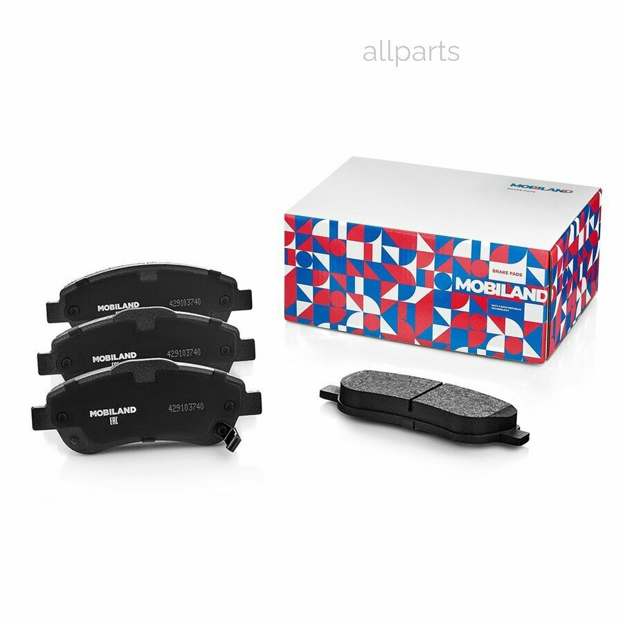MOBILAND 429103740 Колодки тормозные дисковые передние (4 шт.) с п/шум. пласт. для а/м HONDA CR-V III (RE_), CR-V IV (R