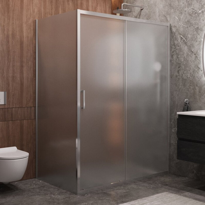 Душевой уголок Cezares Molveno AH 11 150+90 P Cr 150х90 см, профиль хром, стекло рифленое