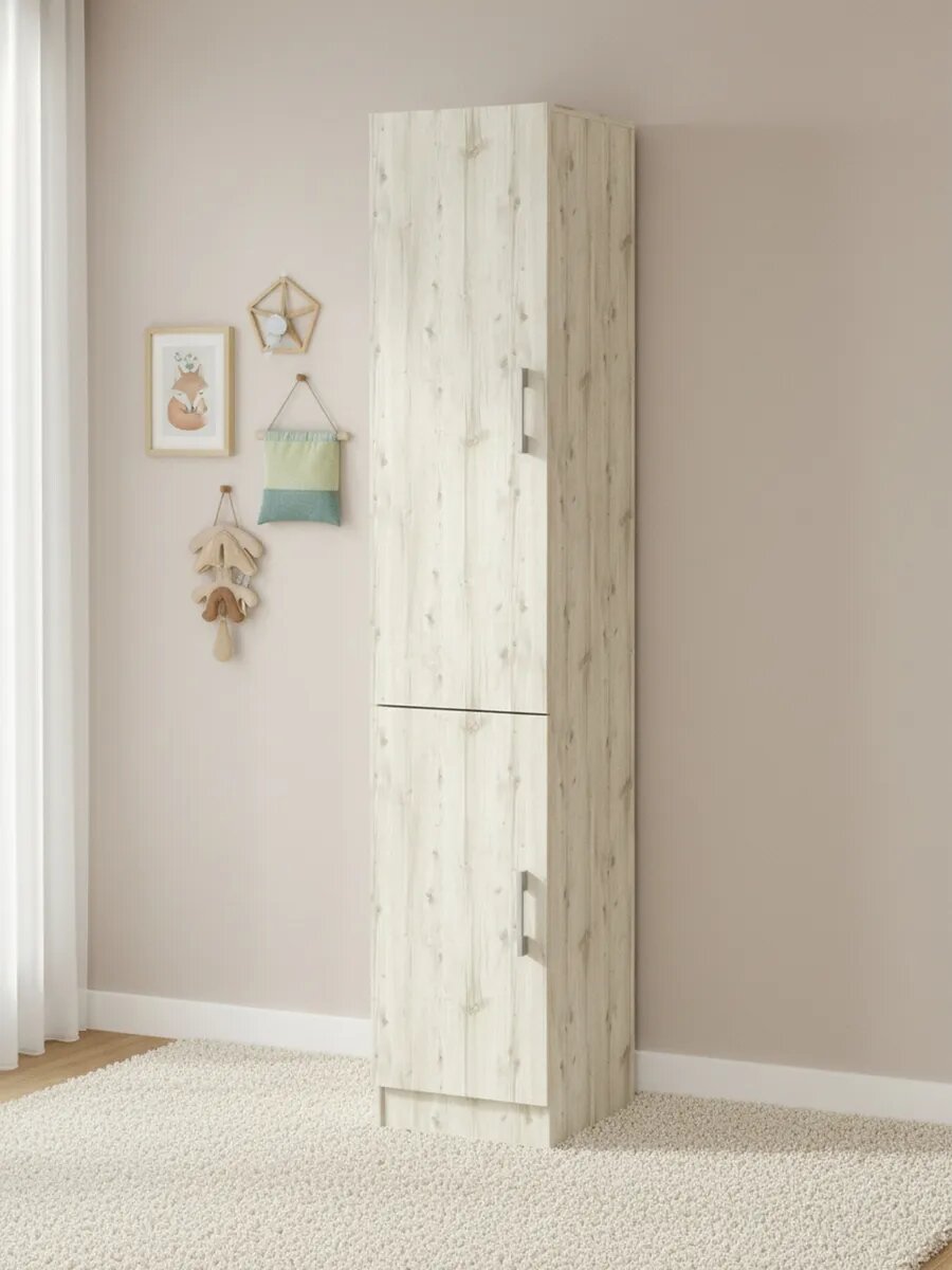 Шкаф пенал FRESTER деревянный с полками для одежды в прихожую, от производителя