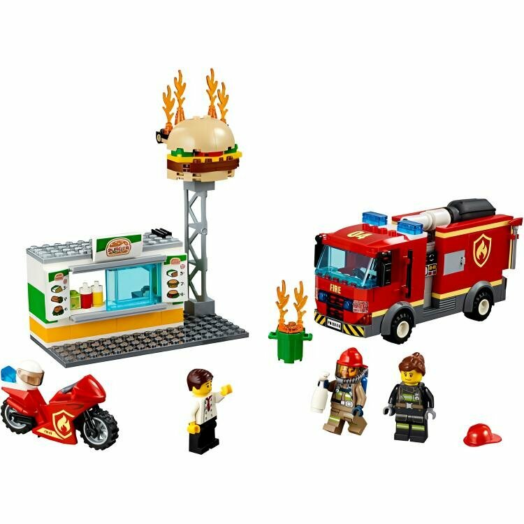 LEGO Гамбургер Store Пламя Спасательная операция Городская коллекция Пластиковые конструкторы 301 600 шт. 60214 — фото 1