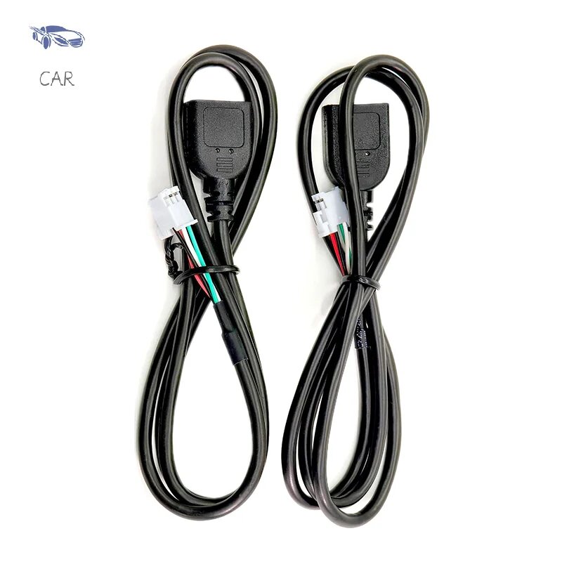 75 см USB-удлинитель-адаптеры автомобильных USB-кабелей-адаптеров 4-контактный и 6-контактный разъем для автомобильного радиоприемника Android, стереоразъемы