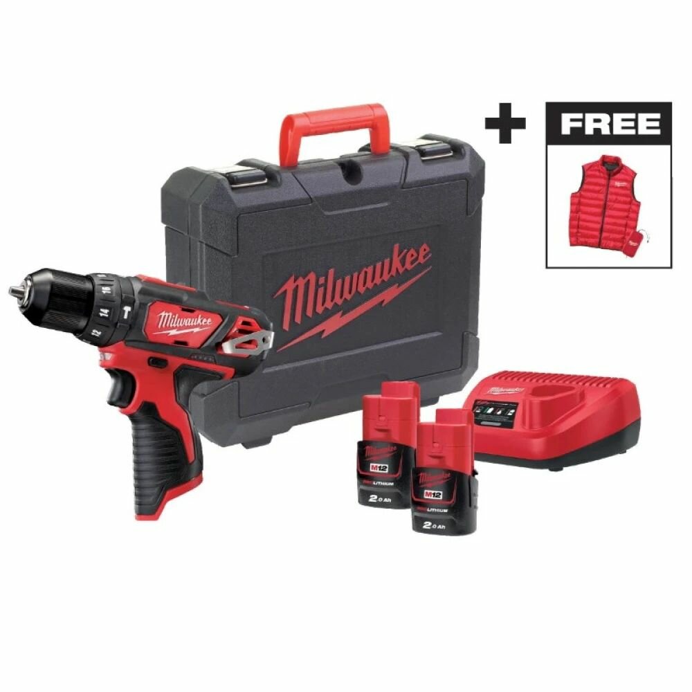 Шуруповёрт аккумуляторный ударный MILWAUKEE M12 BPDMC-202C 12В 2Ач , шт