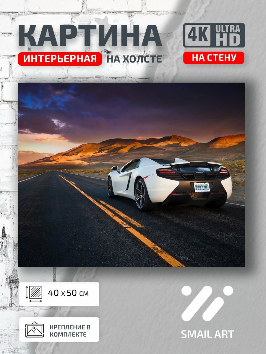 Картина на холсте интерьерная 40 на 50 на стену Автомобиль Car для кабинета авто дизайн